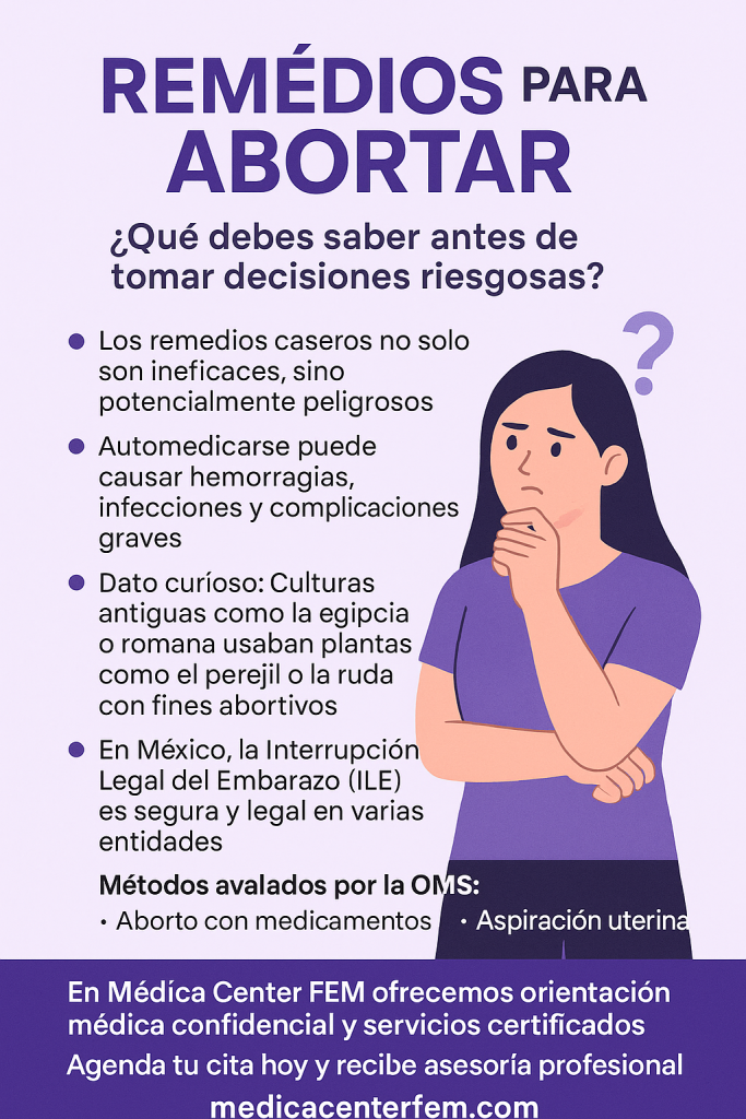 Remedios para abortar: ¿son seguros? | Médica Center FEM